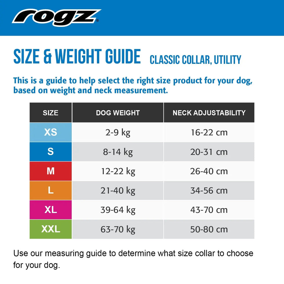 Rogz Utility Reflective Classic Dog Collar | Buy Dog Collars Online ...